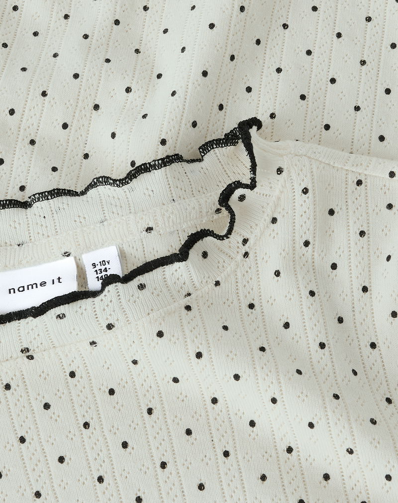 Name It - NKFTania Slim Top - Cloud Dancer